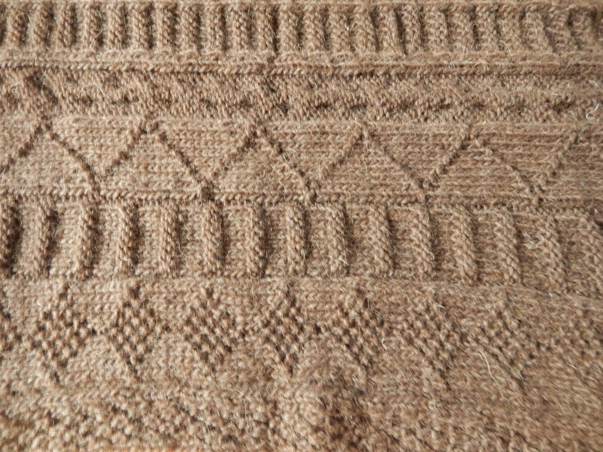 Hand knitted pure new wool Filey Gansey throw - made in Yorkshire